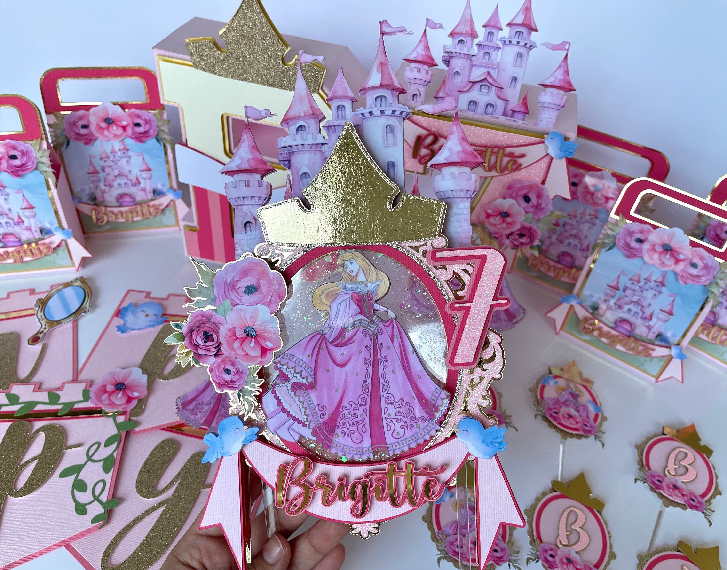 Princess Aurora Party Pack | Sofi's Corner Crafts | Custom Party Decor ...