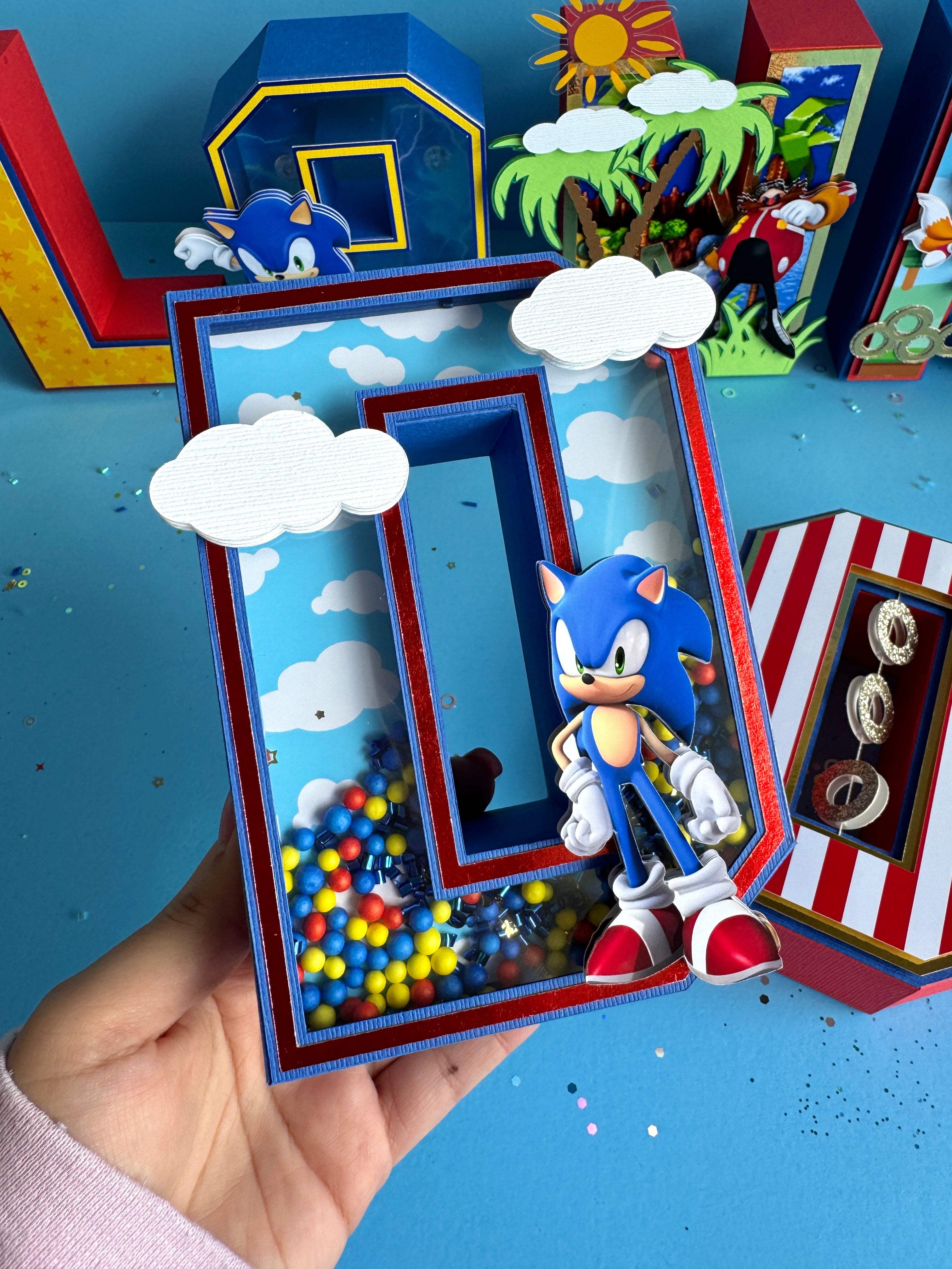 Sonic the HedgeHog 3D Letters | Sofi's Corner Crafts | Custom Party ...
