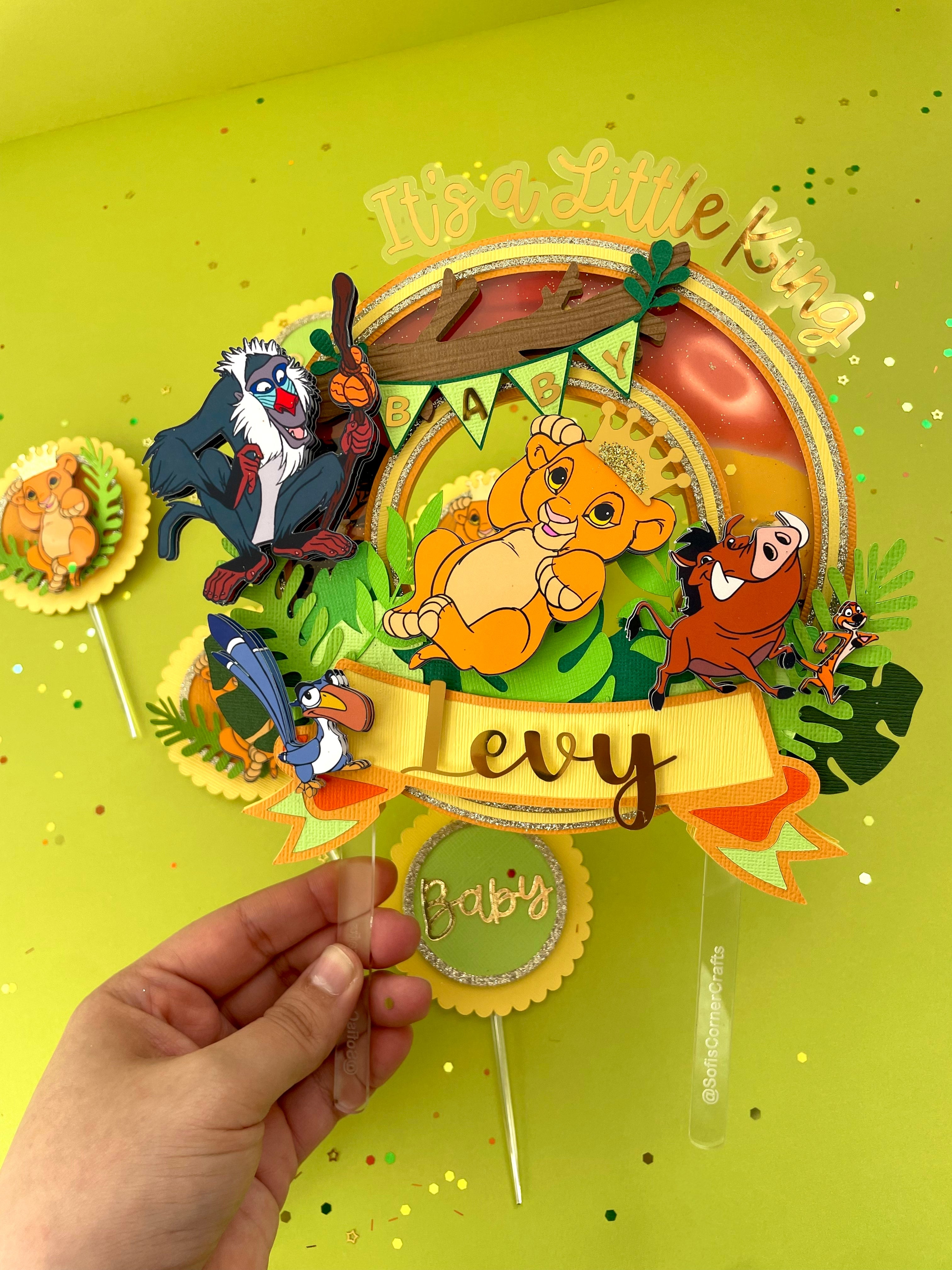 Lion King Baby Simba Cake Topper | Sofi's Corner Crafts | Custom Party ...