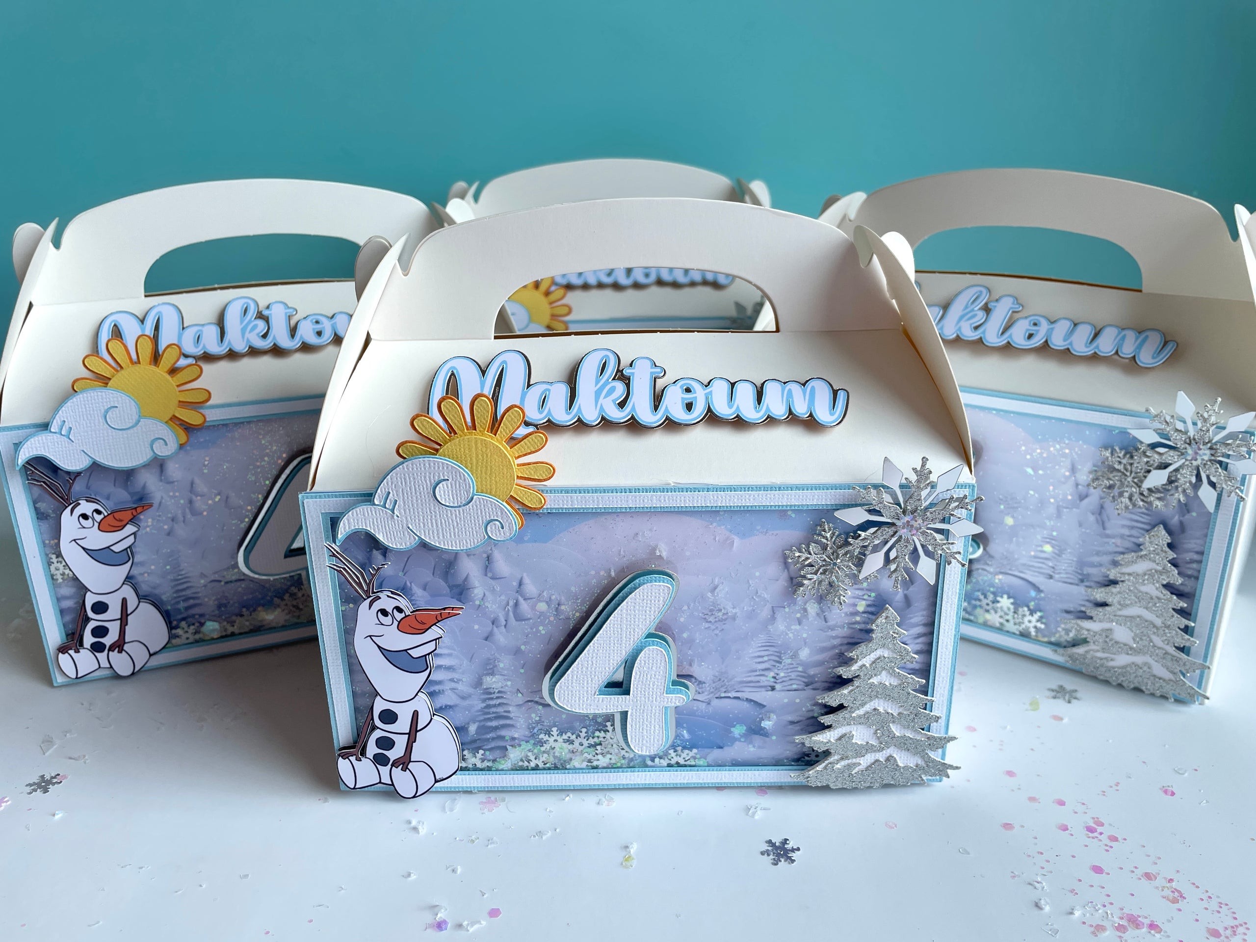 Olaf & Frozen Gable Boxes | Sofi's Corner Crafts | Custom Party Decor ...