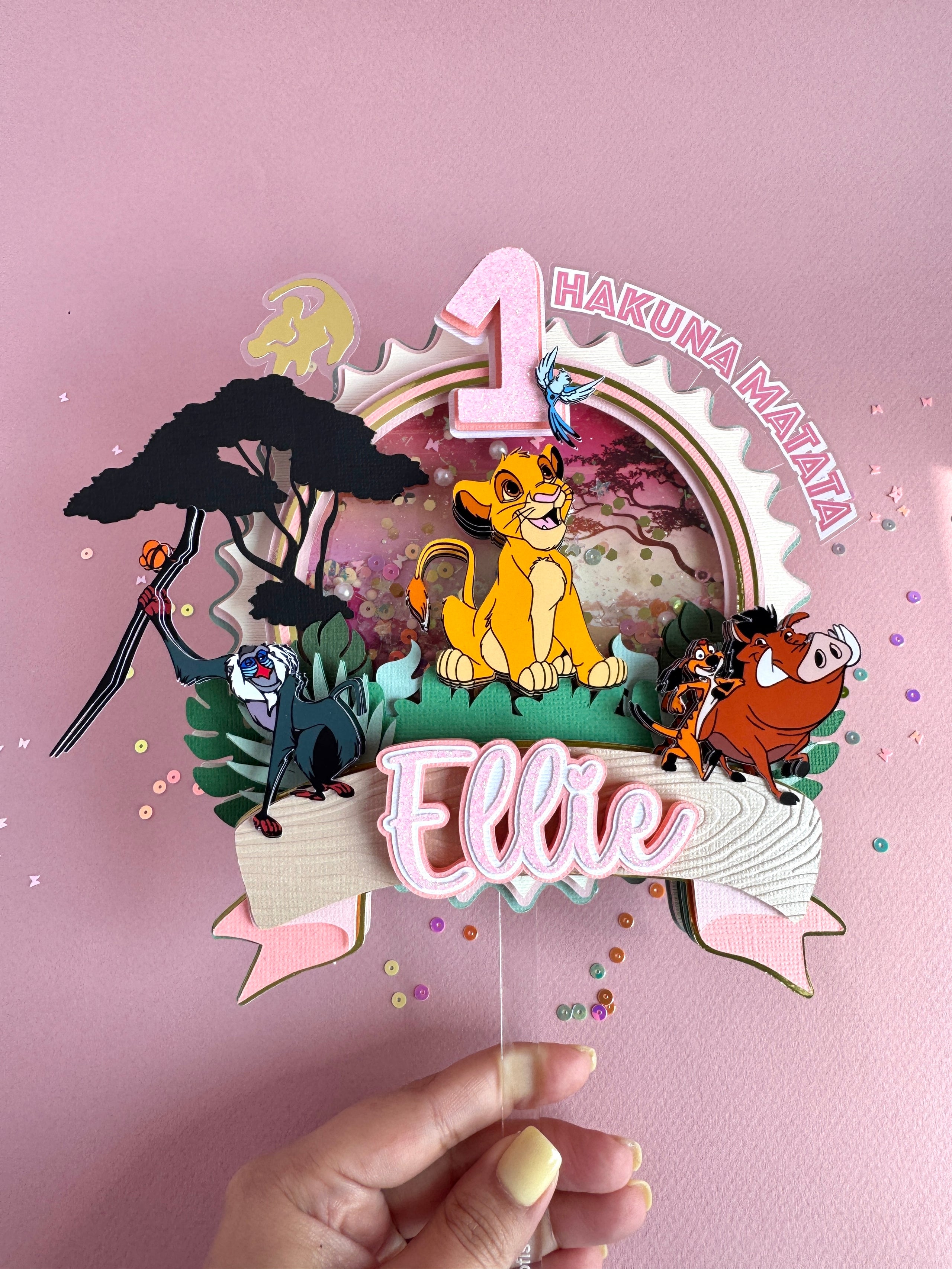 Girly Lion King Cake Topper | Sofi's Corner Crafts | Custom Party Decor ...