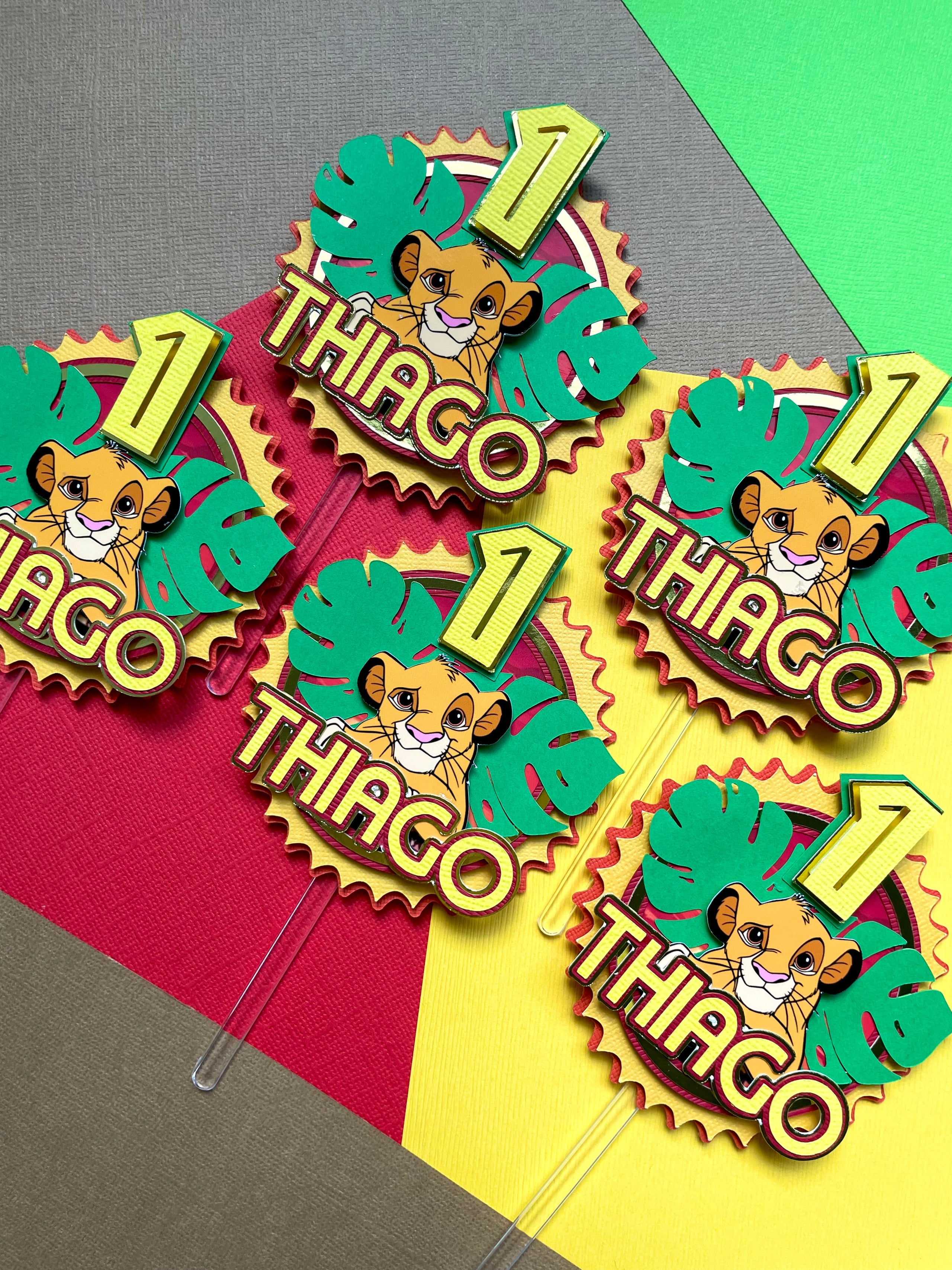 Simba Lion King Cupcake Toppers | Sofi's Corner Crafts | Custom Party ...