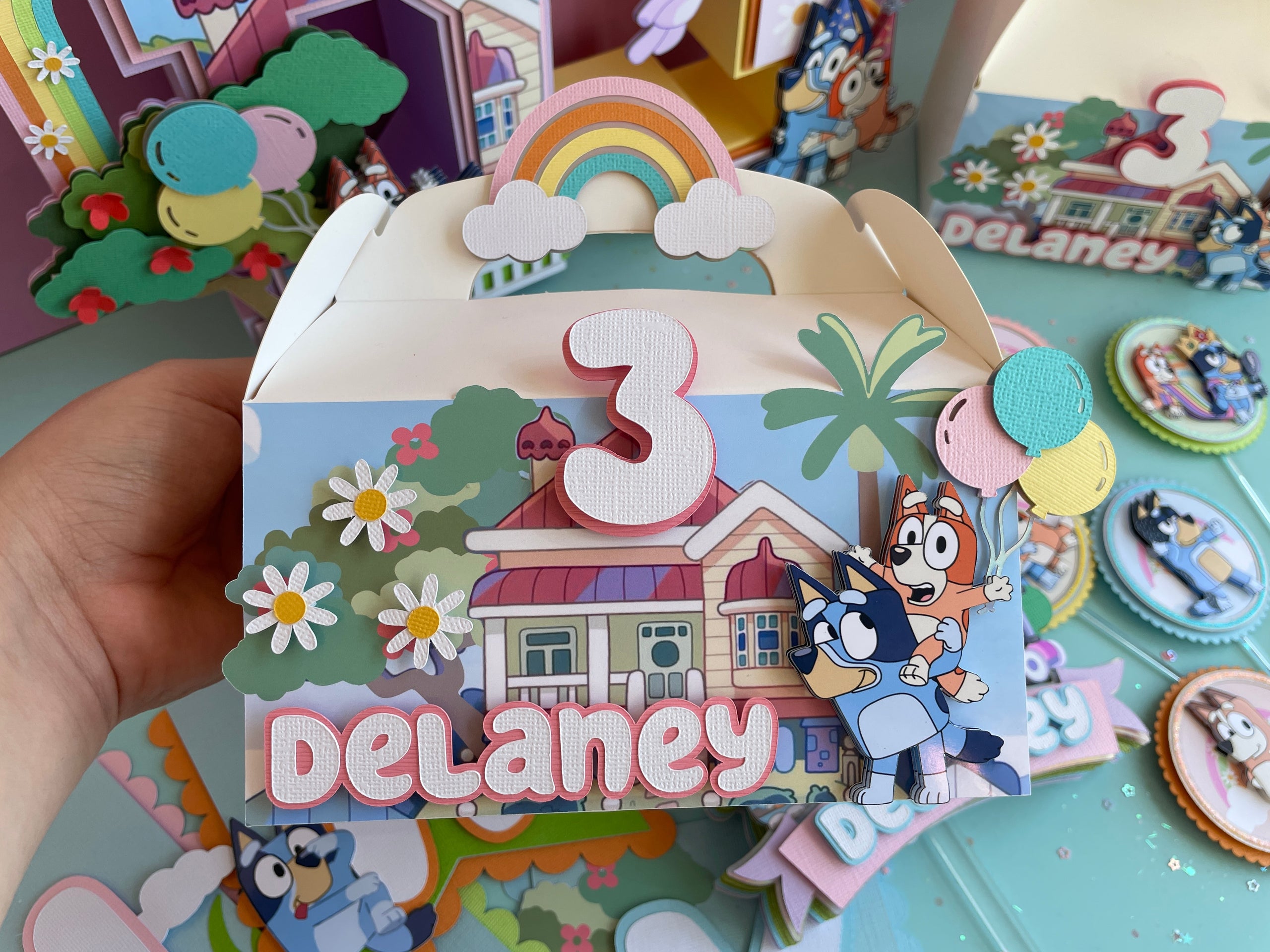 Bluey Favor Boxes Party Decor | Sofi's Corner Crafts | Custom Party ...